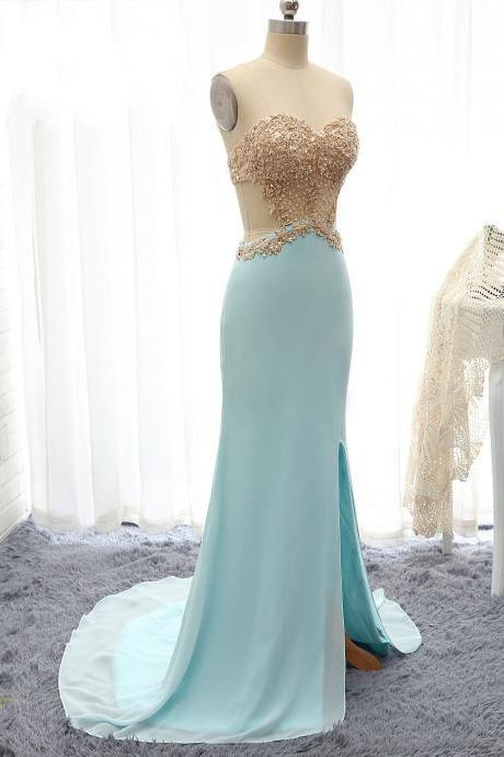 Real Photos Prom Dresses Transparent Evening Dress on Luulla