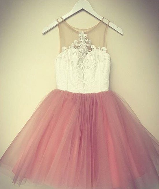 Simple Prom Dress,Tulle Prom Dress,Cute Prom Gown,Mini Party Gown,Prom ...